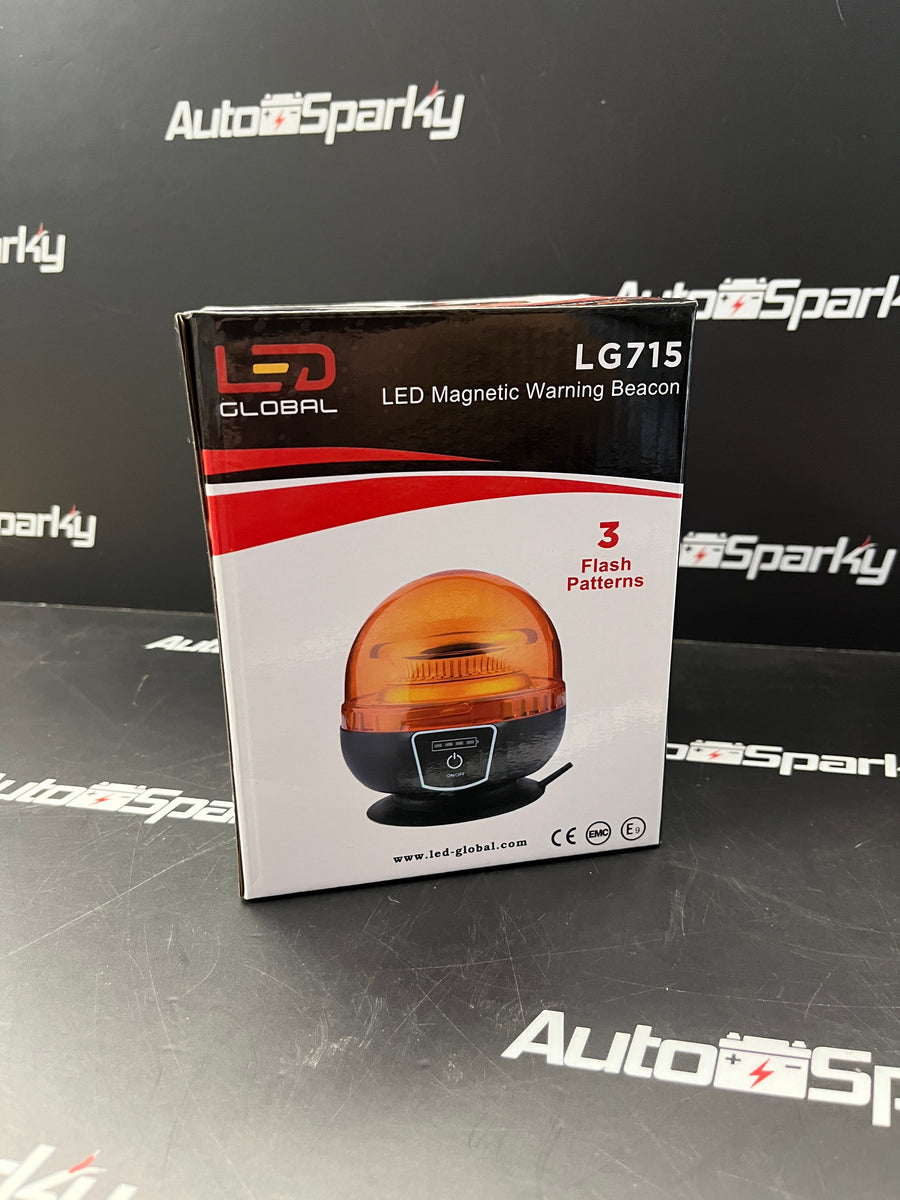 LED Rechargeable Magnetic Suction Mount Beacon - Home & Car Charger ...