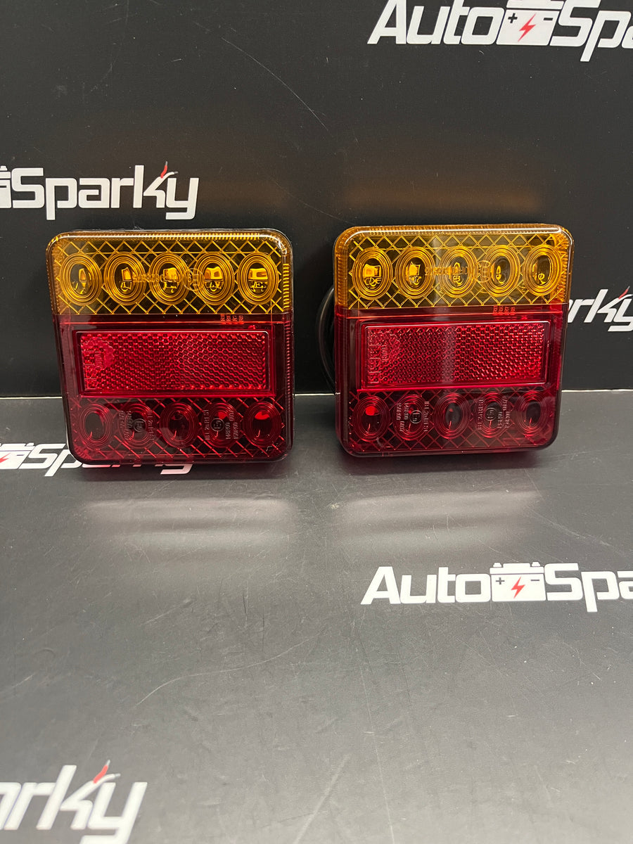LED Tail Light Pair - 95mm x 95mm – Auto Sparky