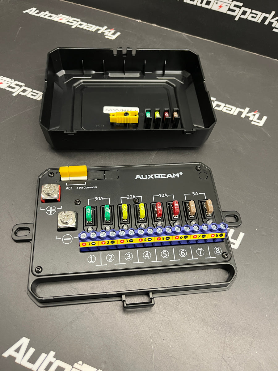 Switch Panel with Fuse & Relay Box - 8 Gang - 12/24v - RGB Multi Colou ...