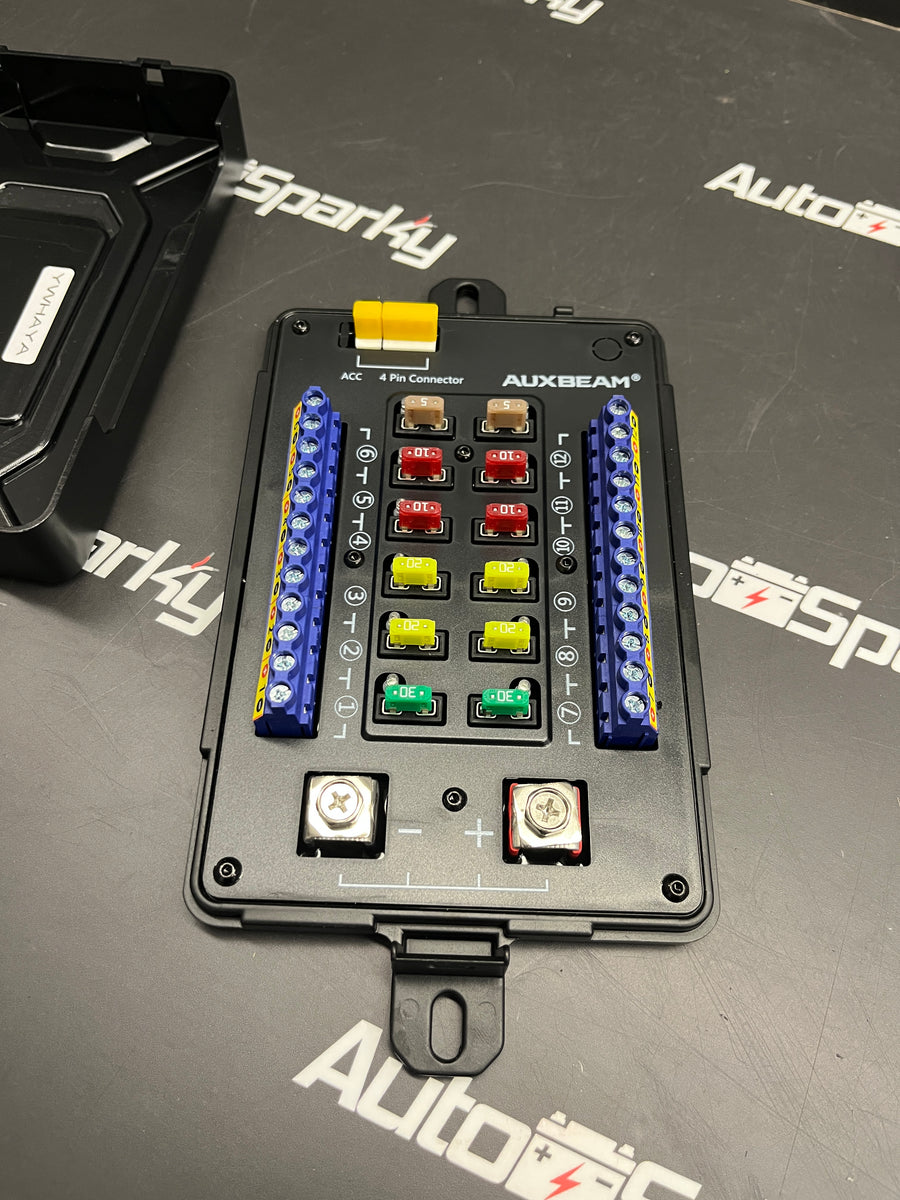 Switch Panel with Fuse & Relay Box - 12 Gang - 12/24v - RGB Multi Colo ...