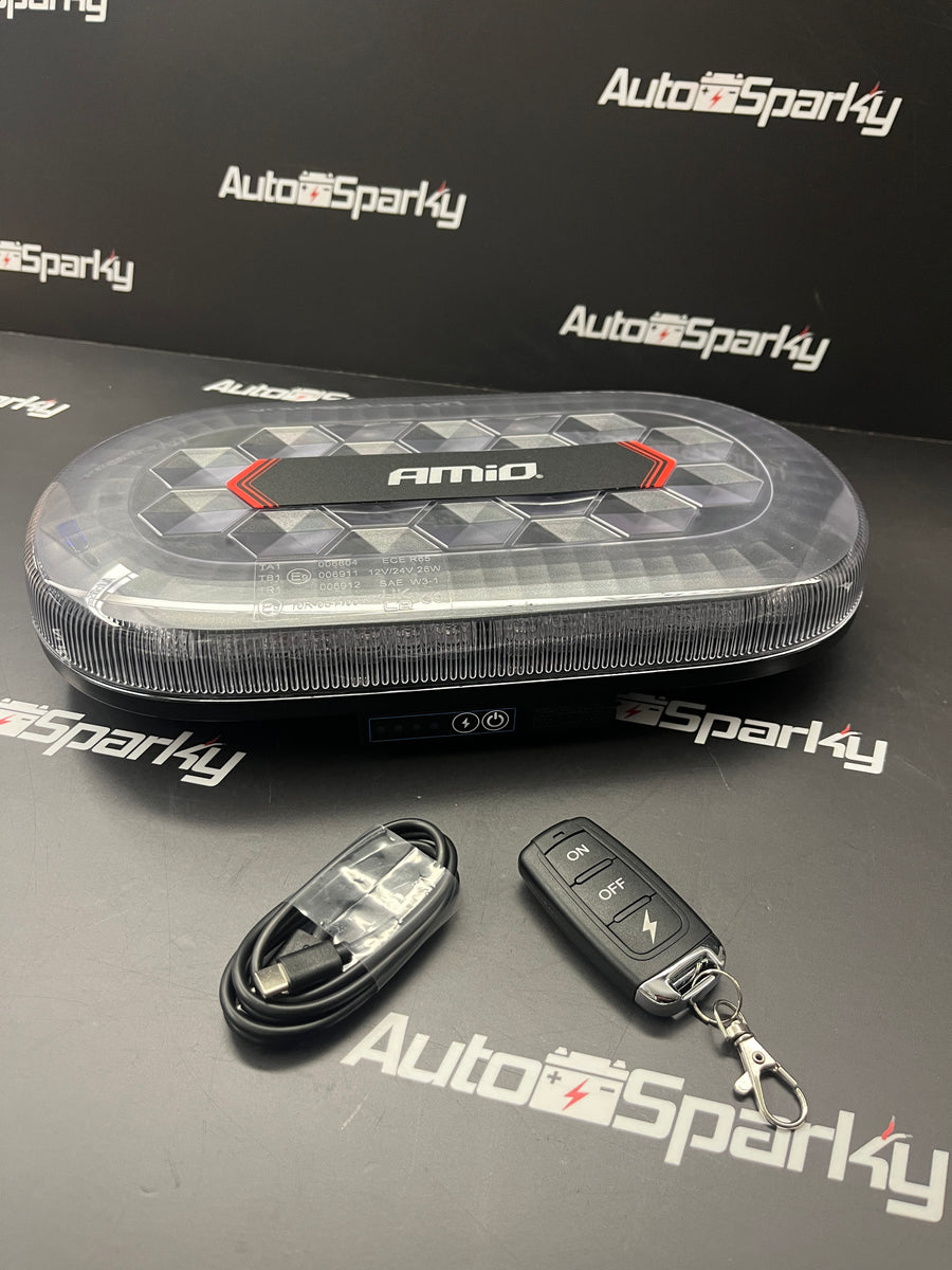 1ft Wireless Rechargeable Magnetic Roof Warning Beacon - Remote Contro ...