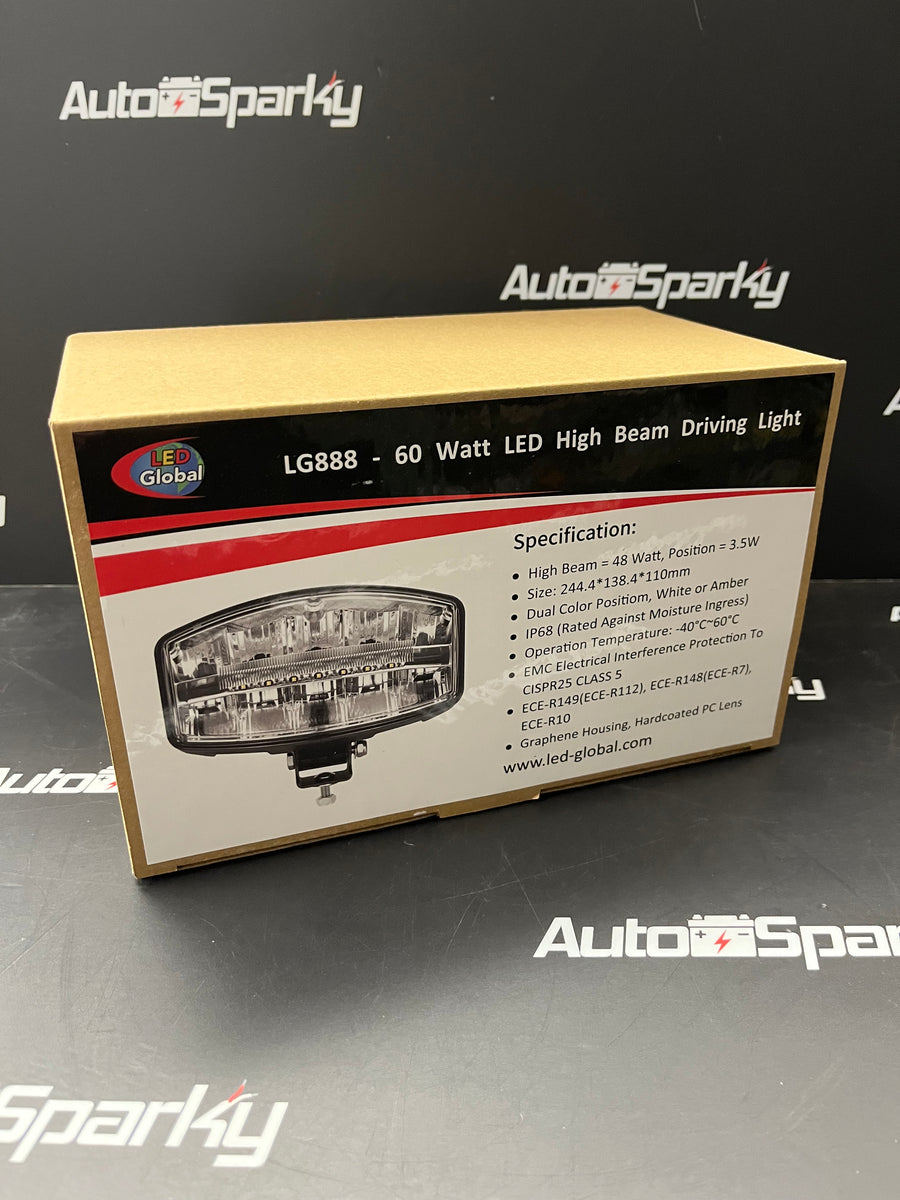 80Watt Jumbo LED Driving Spot Light with White or Amber DRL – Auto Sparky