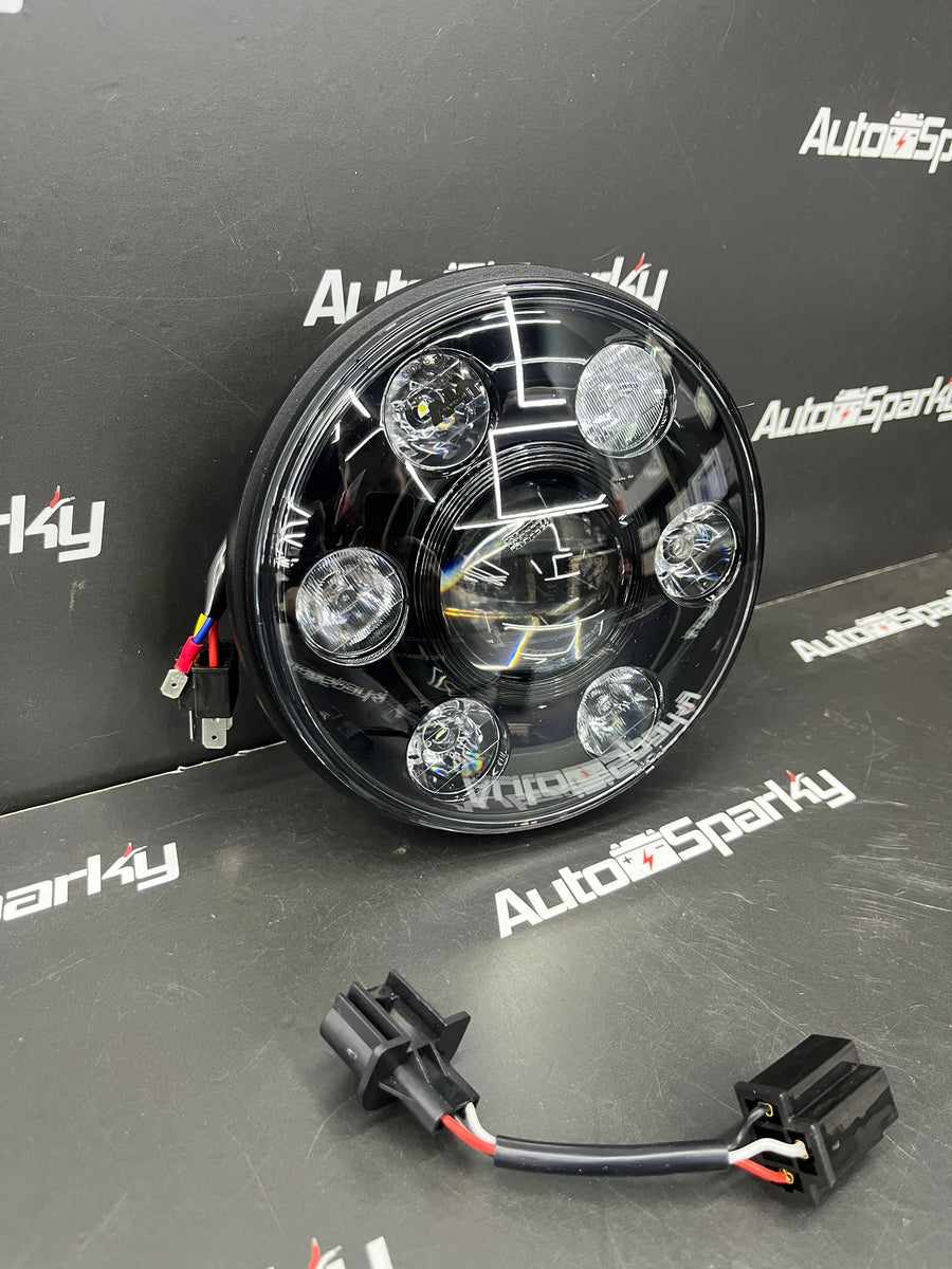 Defender LED Headlight with DRL - Available in Black or Chrome - UTV P ...
