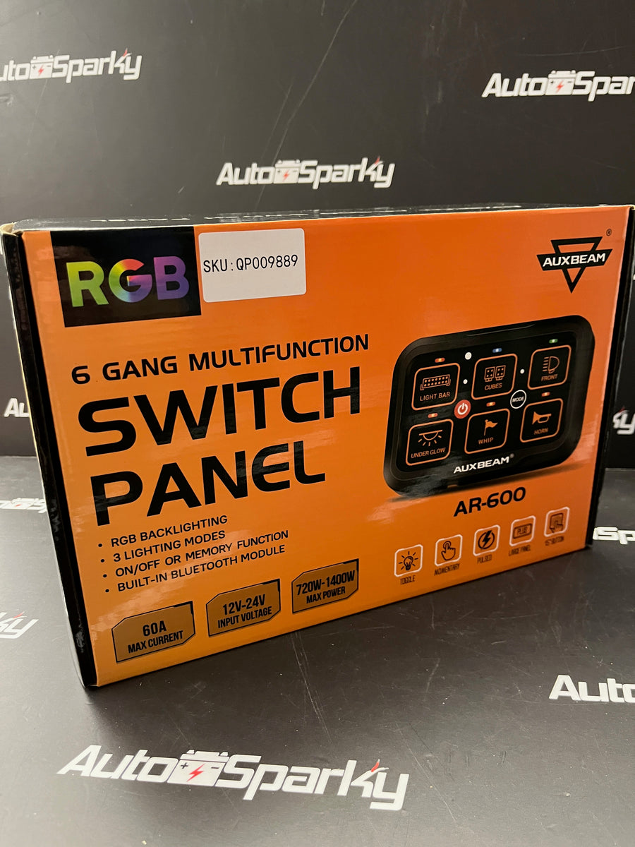 Switch Panel with Fuse & Relay Box - 6 Gang - 12/24v - RGB Multi Colou ...