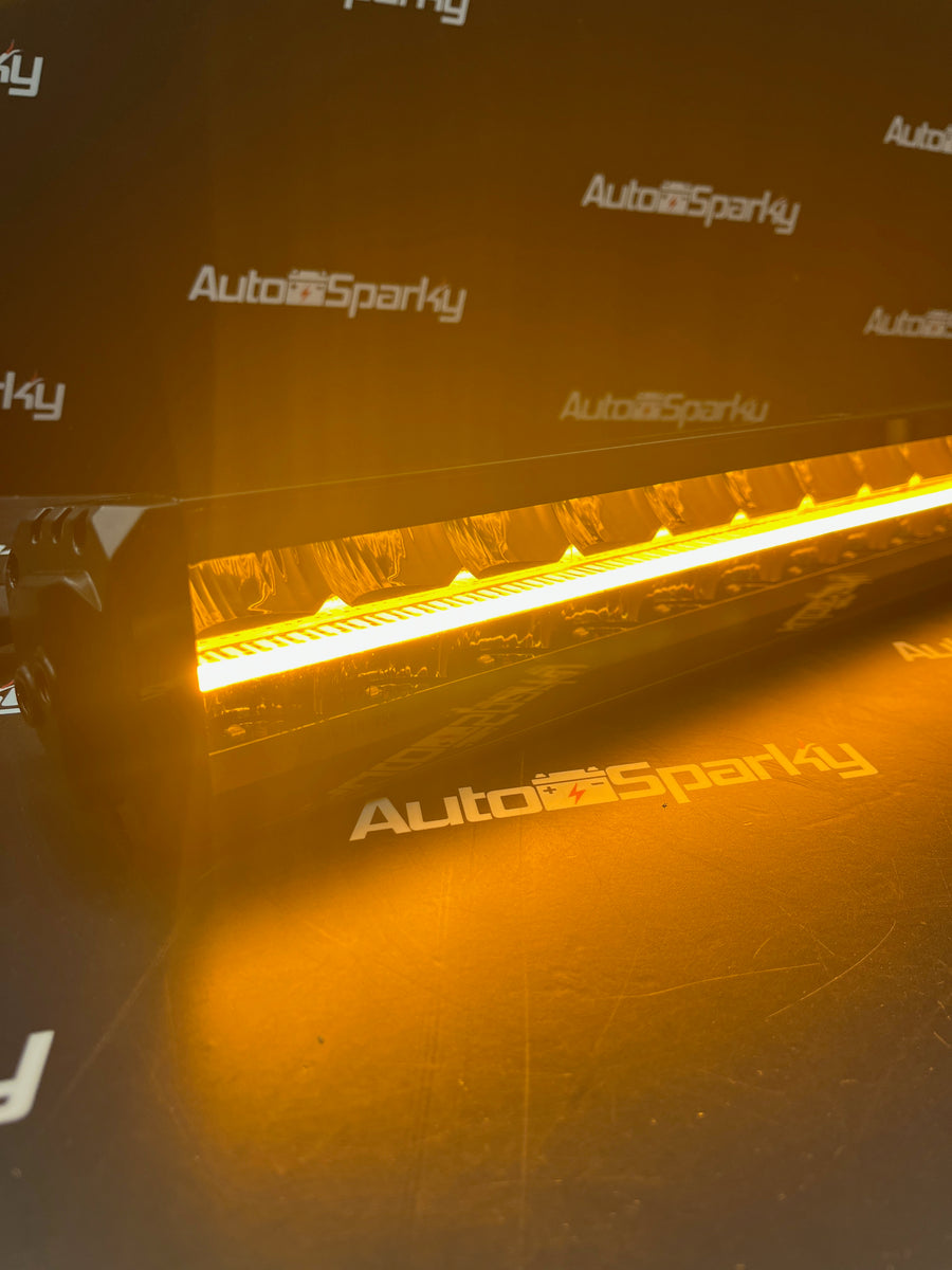 22" 95Watt 8000Lumen LED Lightbar with Amber or White DRL (Adjustable ...