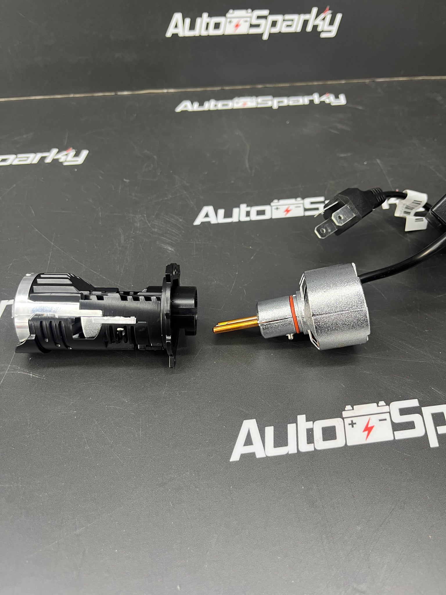 H4 LED Projector Lens Bulb Set - HD Lens - Active Cooling - CANBUS - E ...