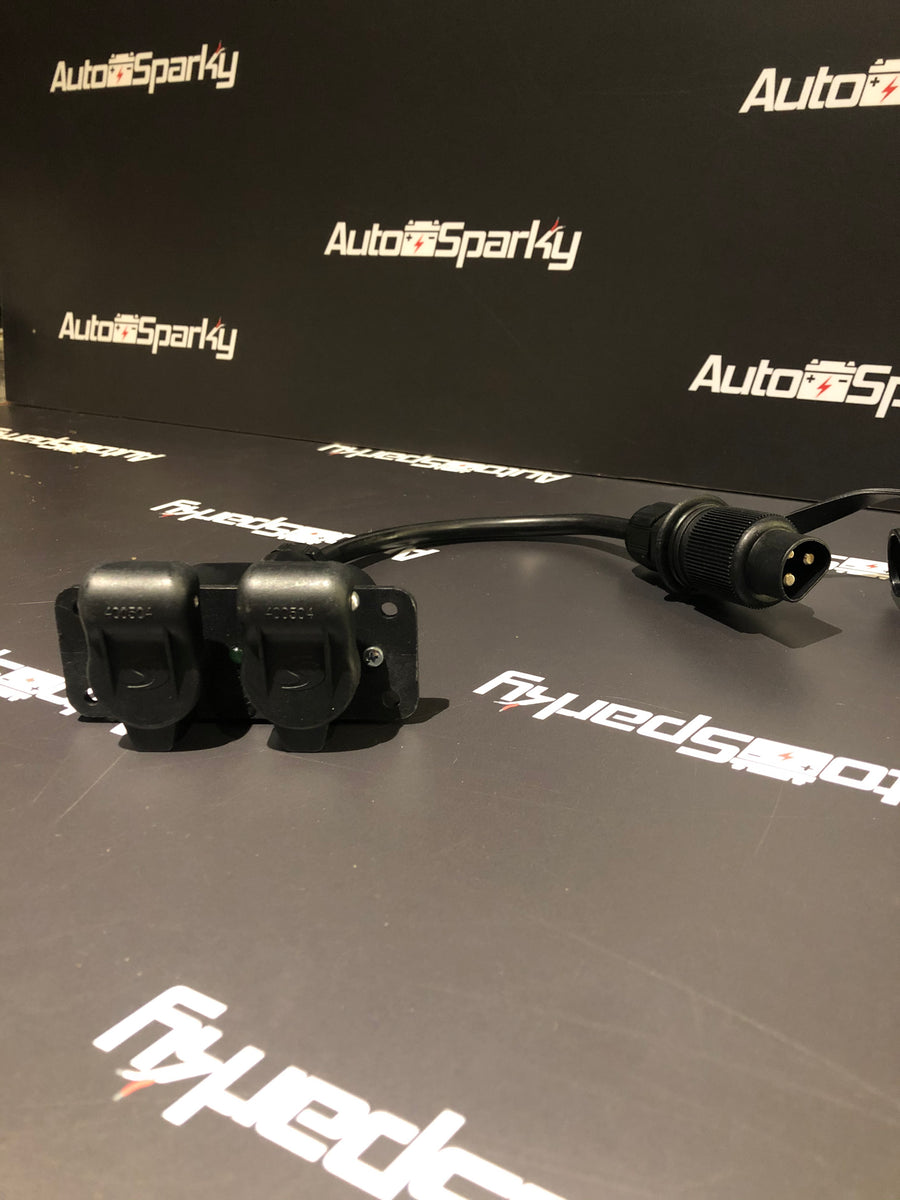 3 Pin Aux Twin Socket Adapter – Auto Sparky